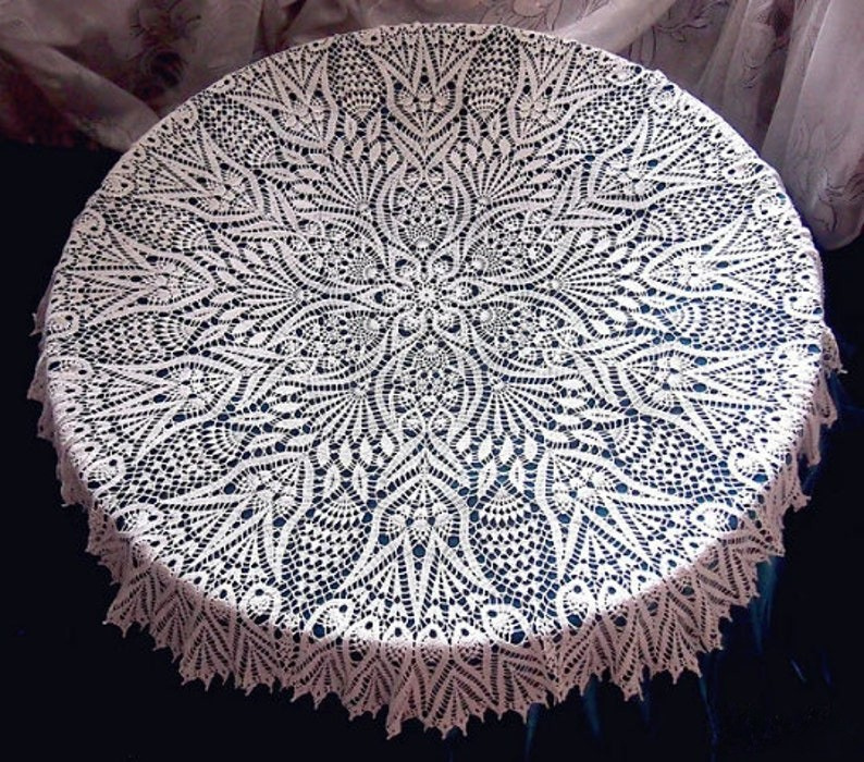 Heirloom Lace Tablecloth Crochet Pattern – Craftely