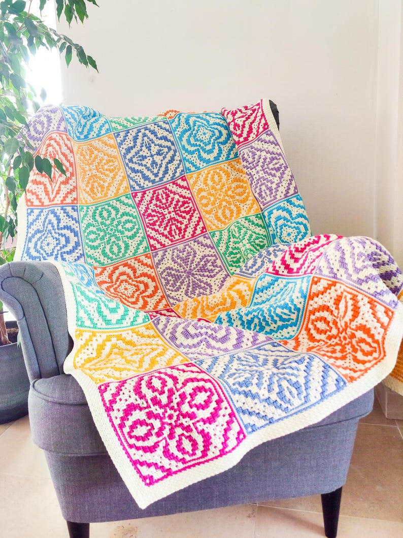 Diamond Tiles Blanket – Craftely